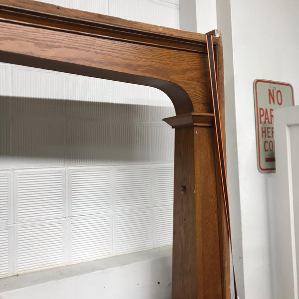 Oak Craftsman Colonnade with Glass Cabinet Built-Ins – Reclaimed Fort Wayne