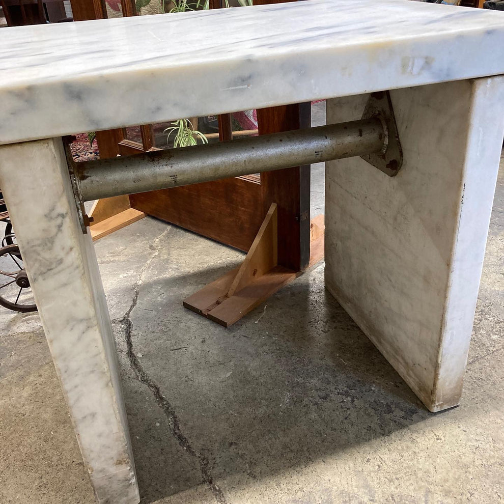 Antique Anti-Vibration Marble Balance Table – Reclaimed Fort Wayne